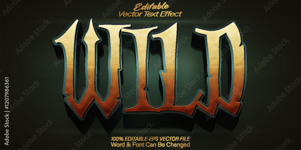 Wild Vector Text Effect Editable Alphabet Zoo Safari Jungle Stock ...