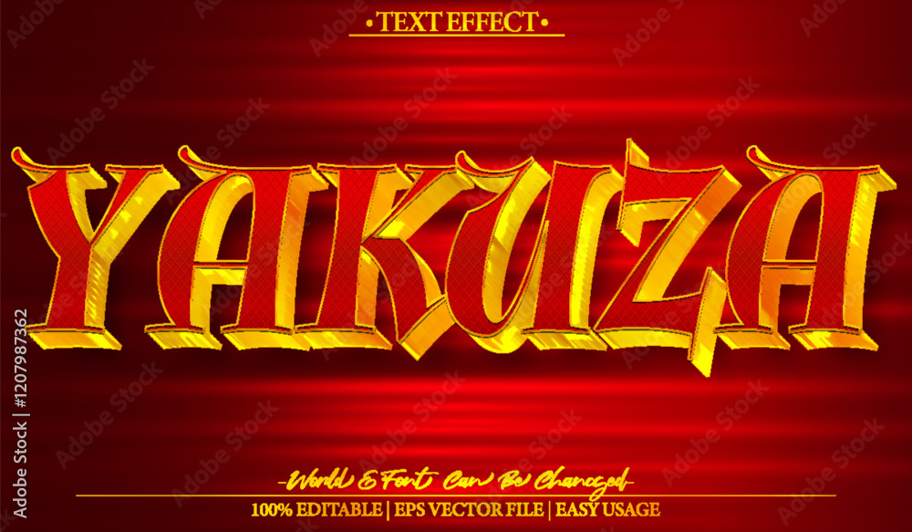 Yakuza Vector Text Effect Editable Alphabet Japanese Asian Samurai ...