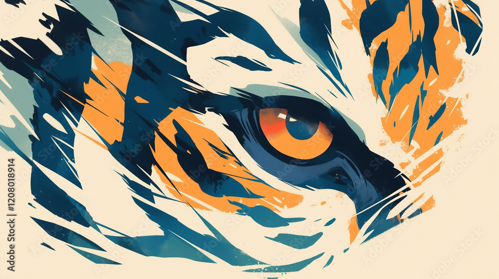 Tiger creative illustration graphic design. Tiger eye concept poster ...