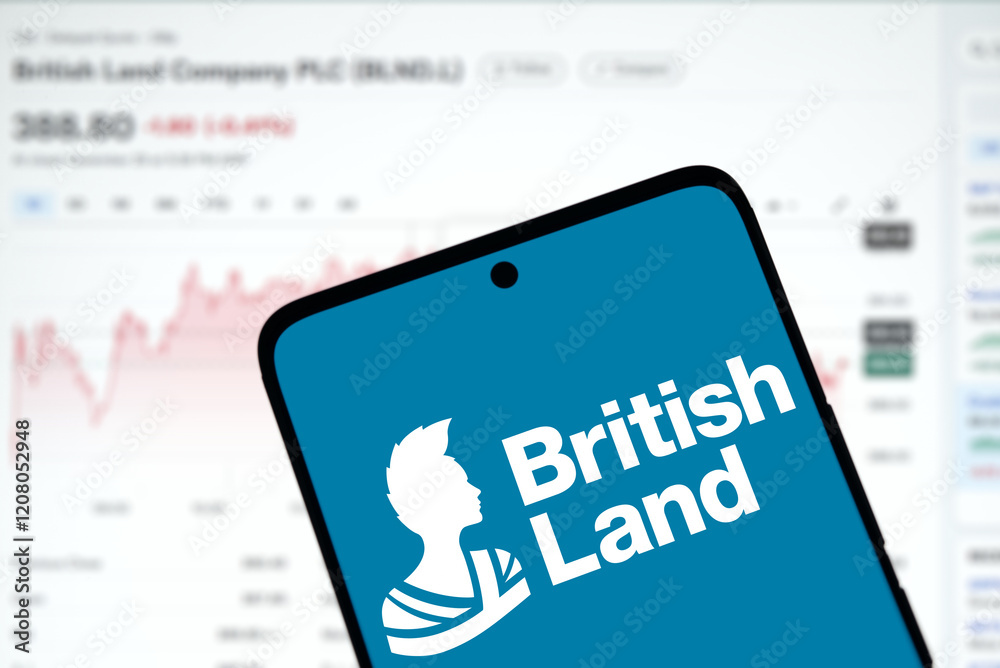 Dhaka, Bangladesh- 1 dec 2024: British land logo is displayed on ...