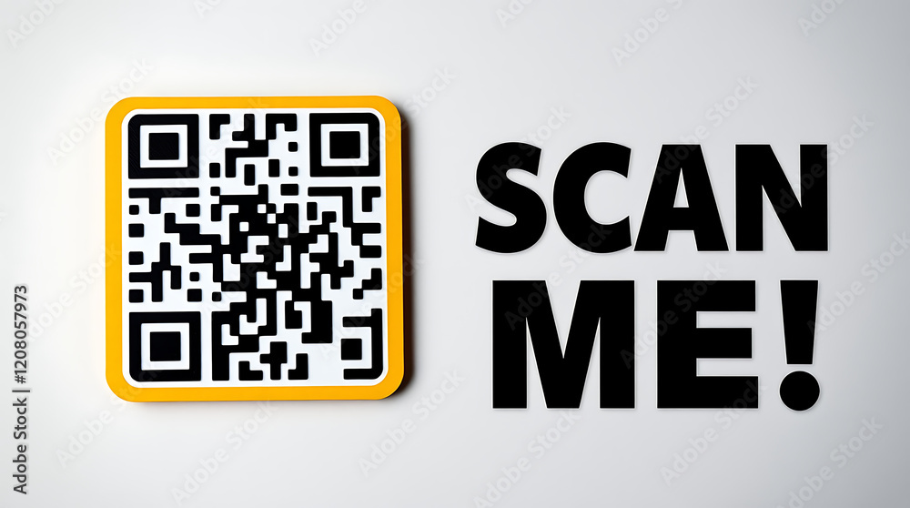 Illustration Stock Interactive QR code design with 'Scan Me' Text ...