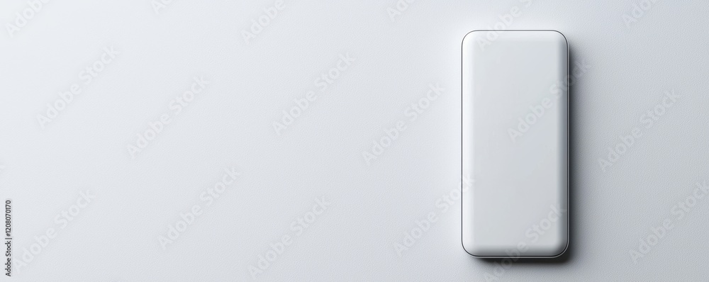 Minimalist action modern technology device on plain background digital ...