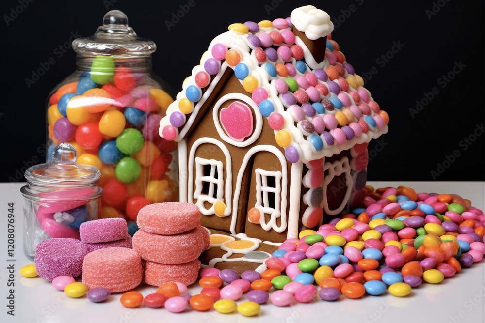 Build Your Own Gingerbread House Kit with Candy and Gumdrops - Fun ...