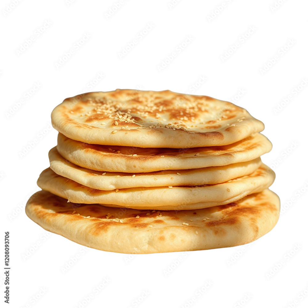 Top view of tawa chapati on Isolated transparent background png ...