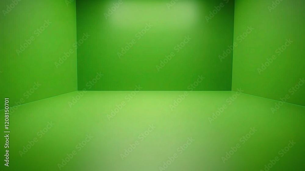 Smooth Green Screen Studio Background for Video Production Use Stock ...