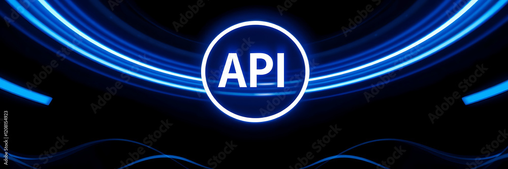 API technology concept, application programming interface, API ...