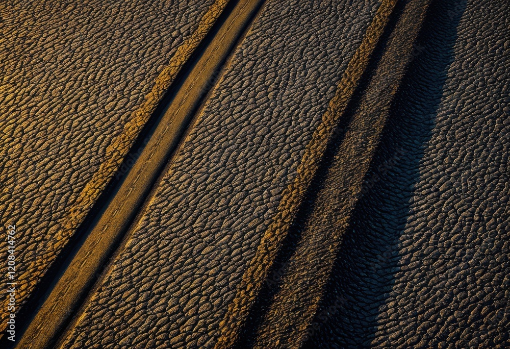 detailed close highway pavement patterns highlighting design ...