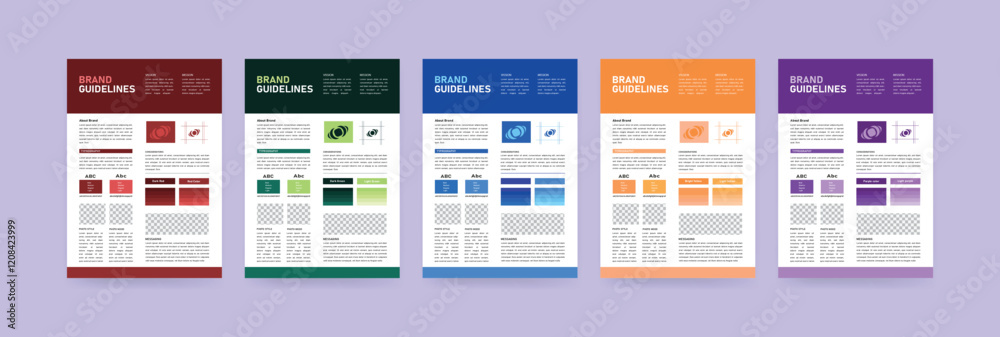 A4 Brand Guidelines poster design, Brand Guideline Layout Set ...