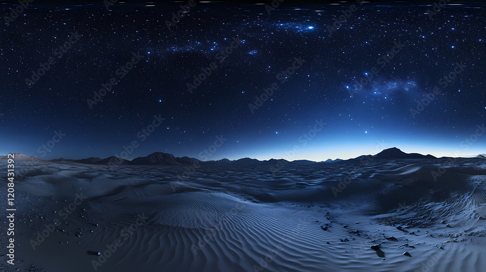 degree starry night desert landscape, desert, night sky, stars ...