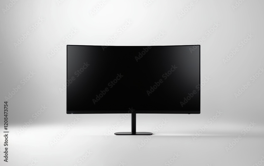 High-tech 4K monitor mockup with a thin bezel, futuristic design ...