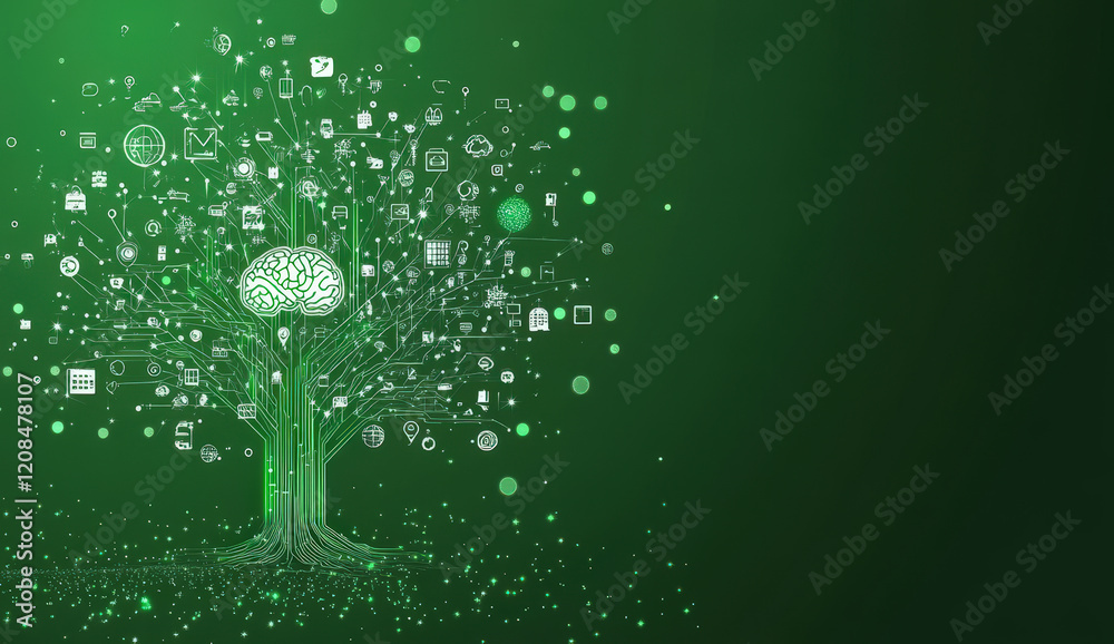 Digital tree of knowledge representing technology and information ...