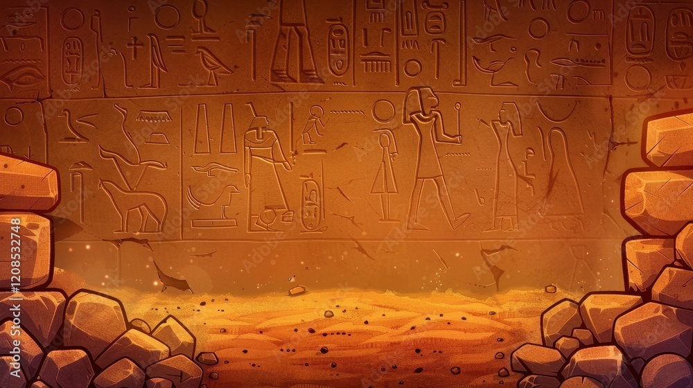 Explore ancient art with vibrant illustrations and inscriptions that ...