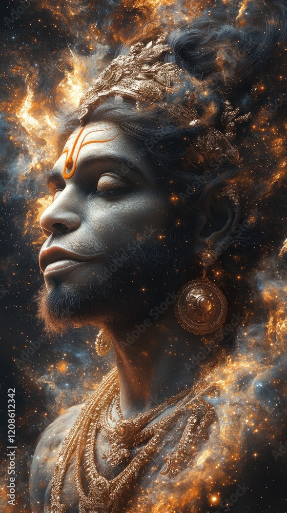 Divine figure: Hanuman, son of Vayu, central character in Ramayana ...