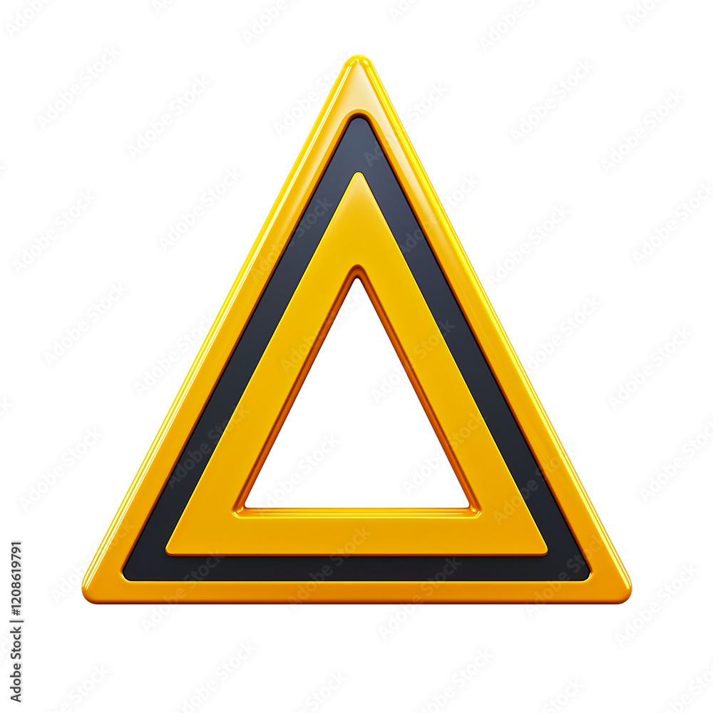 Yellow triangle warning sign with bold cautionary design ideal for ...