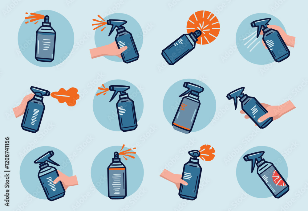 Spray Icons Collection, Aerosol Mist, Water Paint, Deodorant, Hair ...