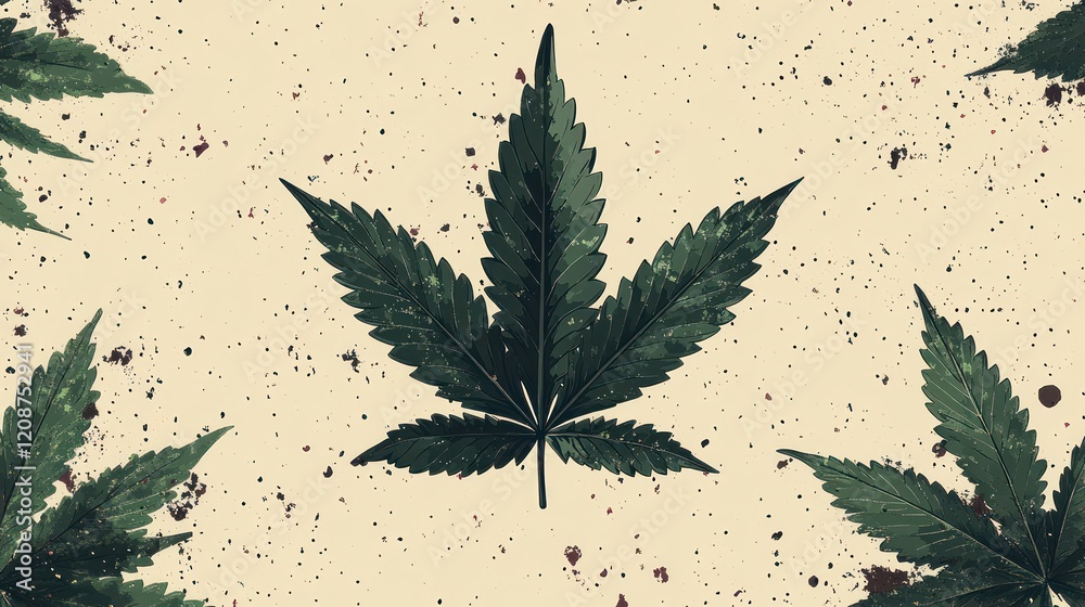 Cannabis leaf pattern background for use as wallpaper or a design ...