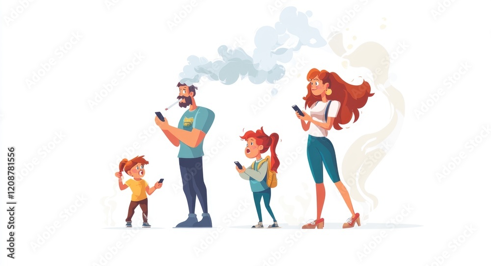 Passive inhalation: cigarette hazard, tobacco harm, child endangerment ...