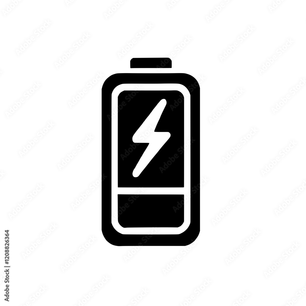 Full Battery Icon: A simple yet powerful graphic depicting a fully ...
