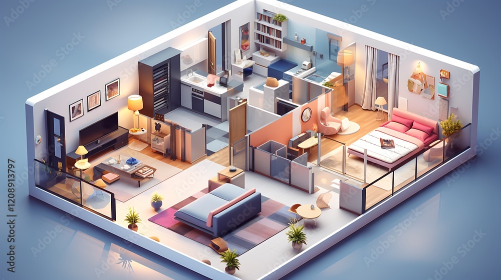 Virtual smart home tour with room layouts, 3D floor plans, and ...