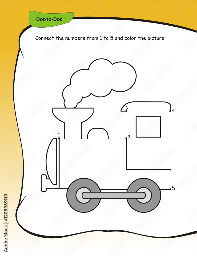 Dot to dot activity worksheet for preschool kids. Activity of learning ...