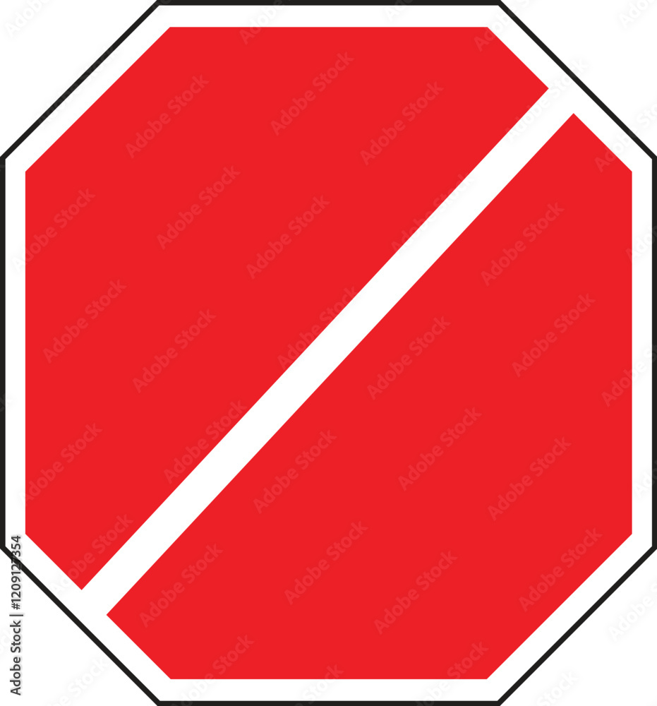 stop road sign warning stop icon new red do not enter traffic sign eps ...