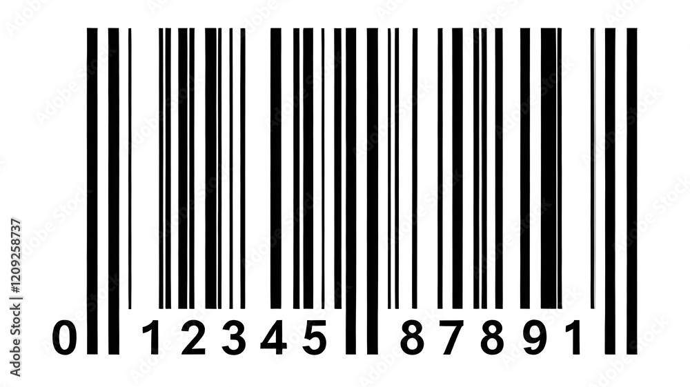 Standard Barcode with Numeric Code: barcode scanner, barcode technology ...