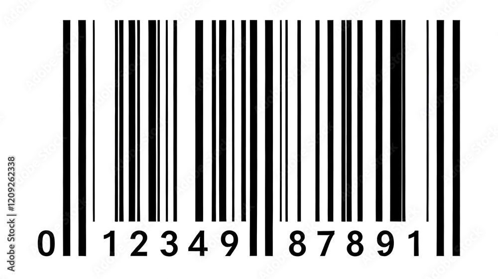 Standard Barcode with Numeric Code: barcode scanner, barcode technology, UPC code, barcode ...
