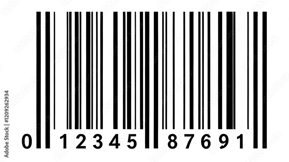 Standard Barcode with Numeric Code: barcode scanner, barcode technology ...