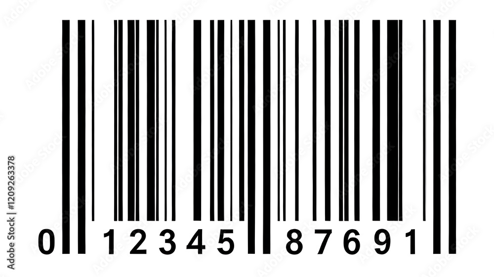 Standard Barcode with Numeric Code: barcode scanner, barcode technology ...
