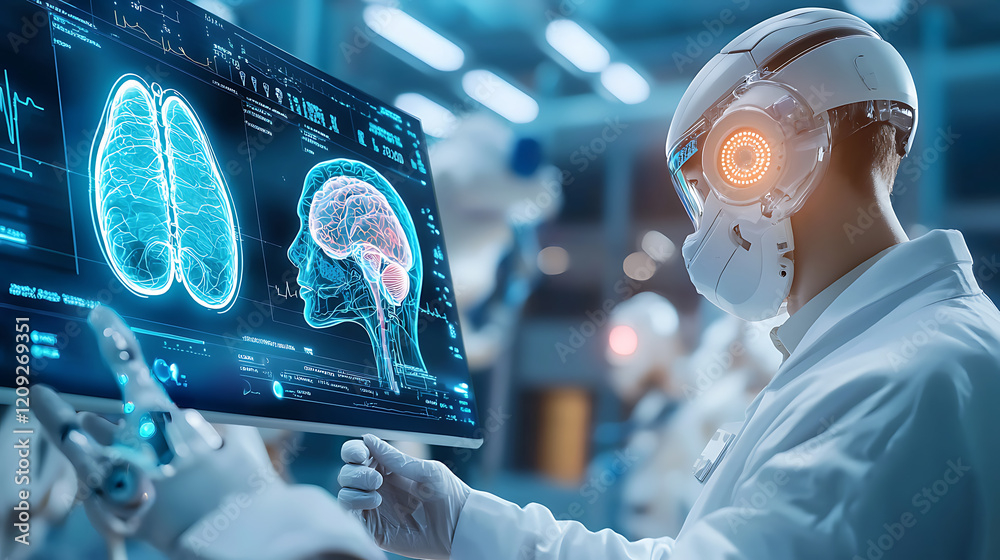 Advanced robotics enhancing medical imaging laboratory digital display ...