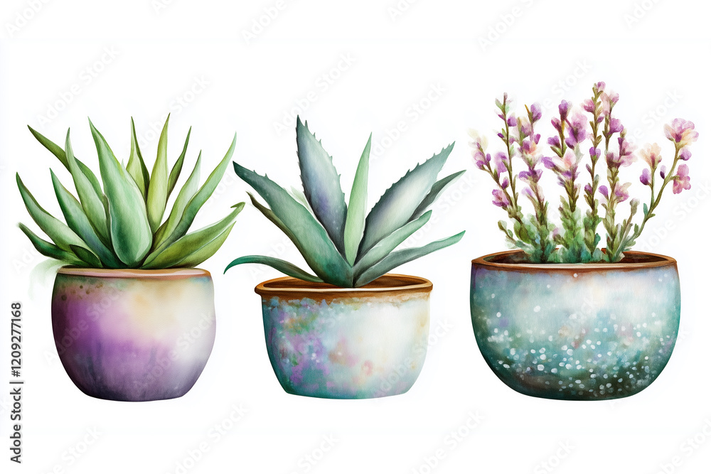 Watercolor House Plants Clipart. Indoor Plants Planner Elements ...