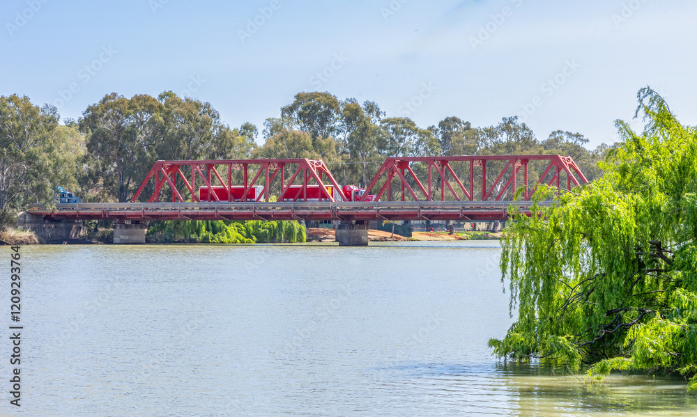 Paringa bridge over the Murray River in South Australia used to have ...