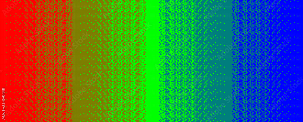 Pixel art style Gradient - RGB colours - Vintage retro video game ...