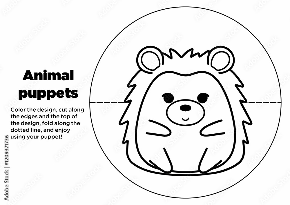 Ilustración de Stock Printable animal puppet crafts for kids! Color ...