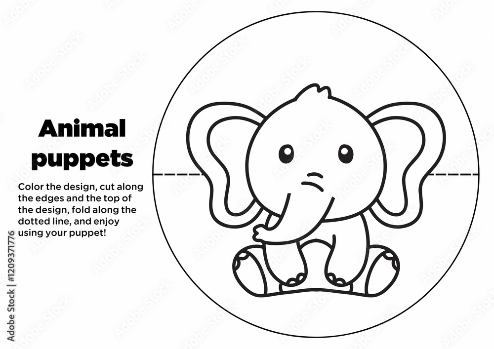 Printable animal puppet crafts for kids! Color, cut, and fold to create ...