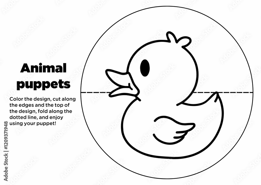 Ilustración de Stock Printable animal puppet crafts for kids! Color ...