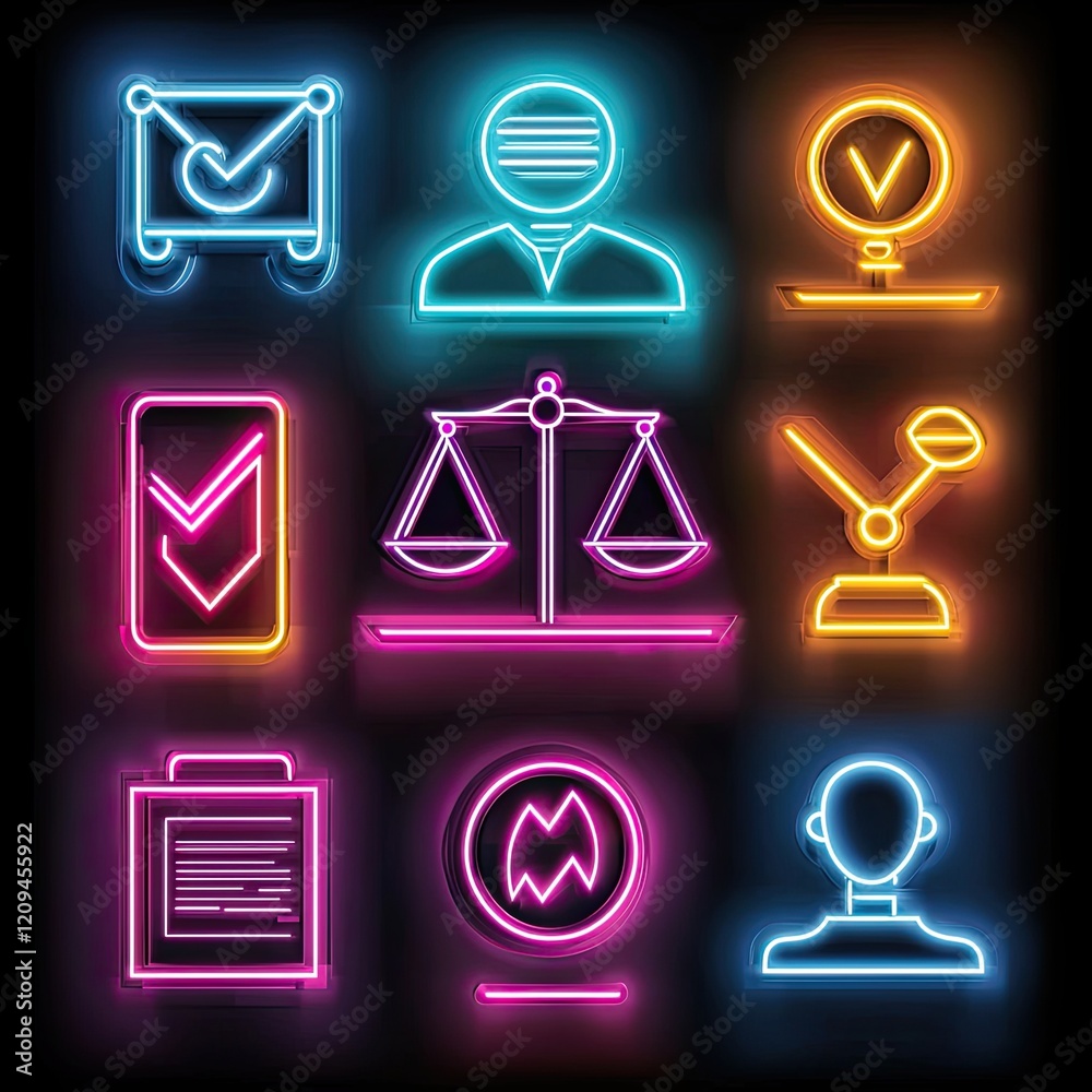 Flat art style icon collection set AI ethics of business with pastel ...