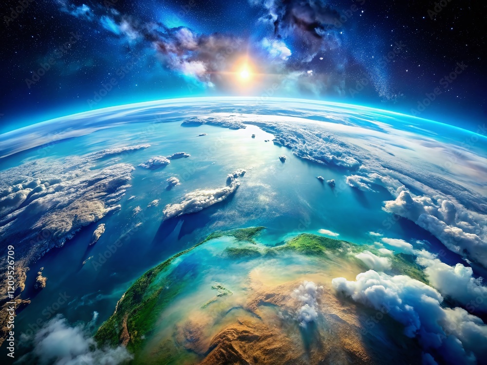 Aerial View of Earth's Atmosphere: Nitrogen, Oxygen, and Climate Change ...