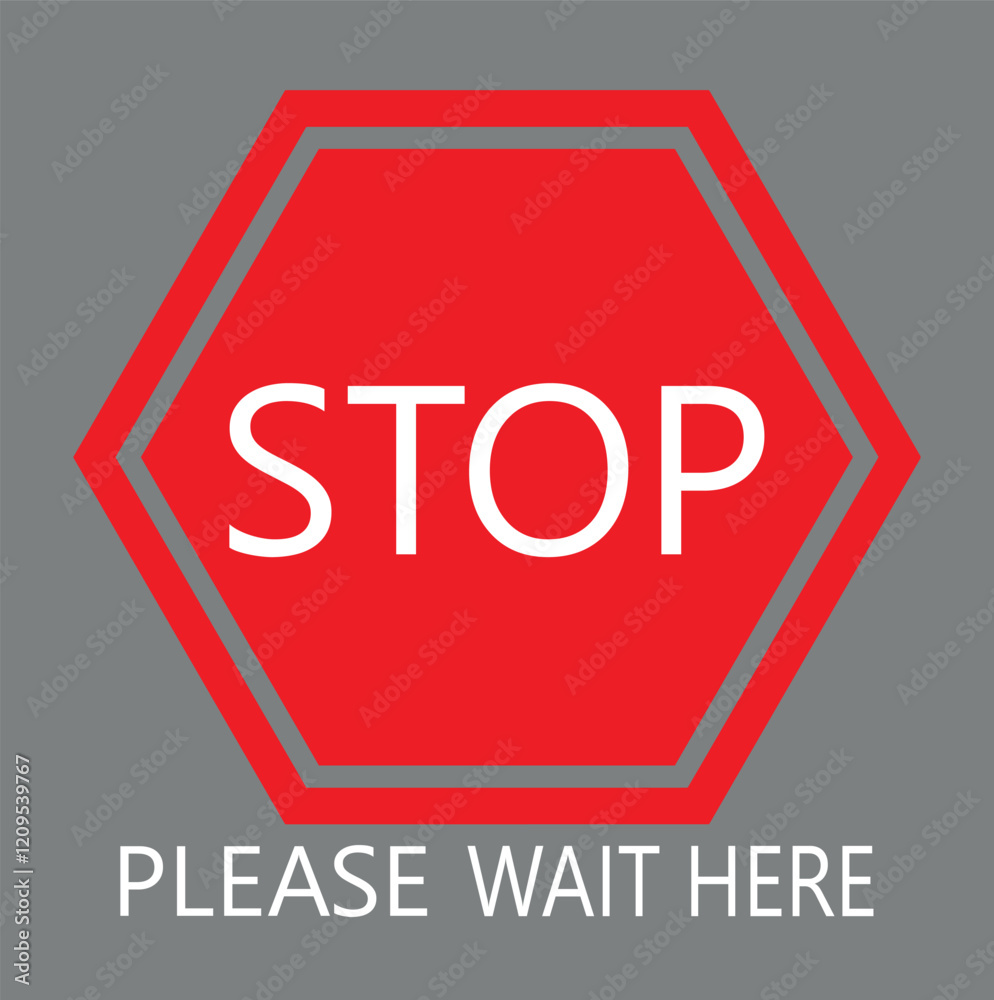 Stop Please wait here thank you vector icon Stock Vector | Adobe Stock