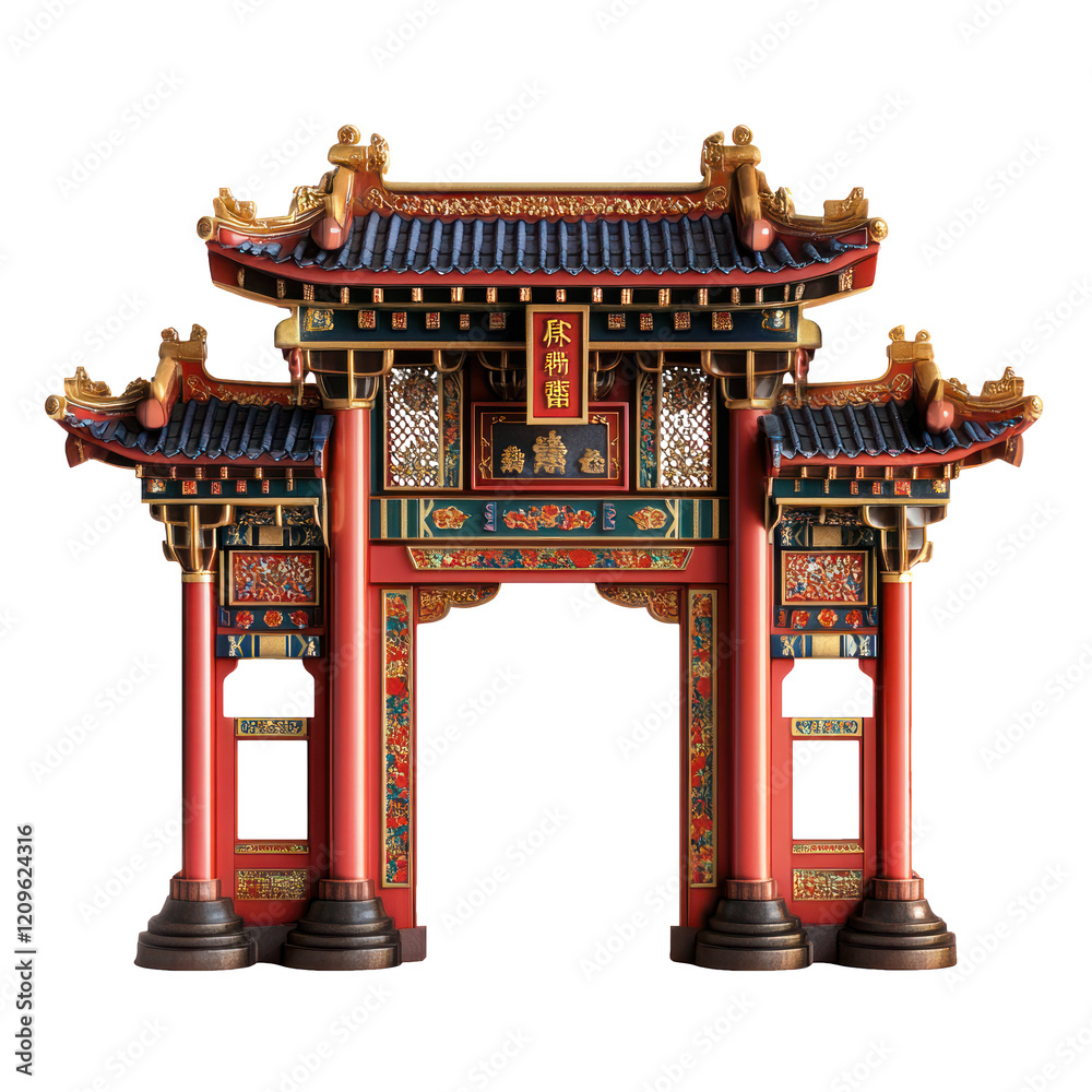 Chinese gate, Chinese gate a traditional archway or gateway structure ...