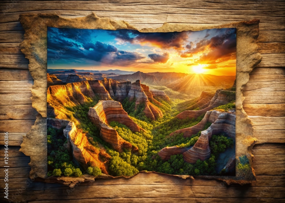 Realistic Torn Paper Edges: High-Resolution Drone Aerial Photography of ...