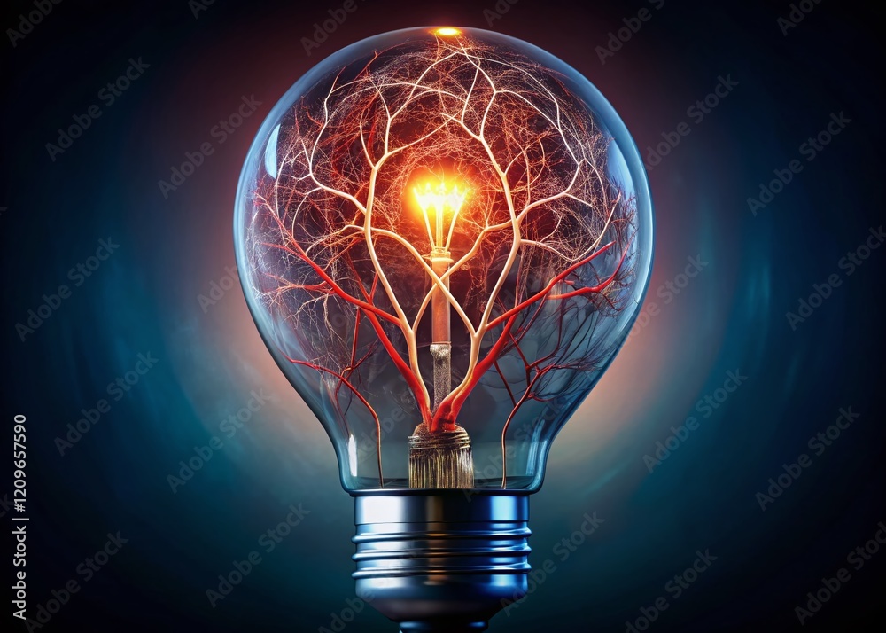 Double Exposure: Illuminated Veins & Arteries Within a Light Bulb ...
