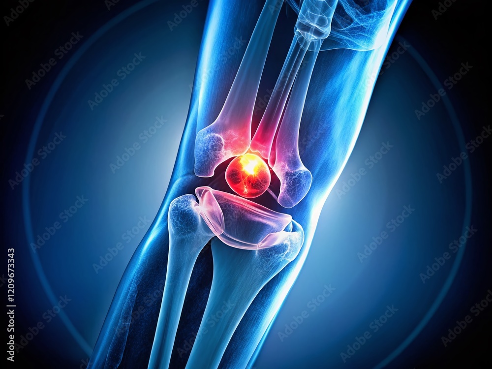 Drone Aerial View: X-Ray of Left Knee Showing Patellar Fracture & Post ...