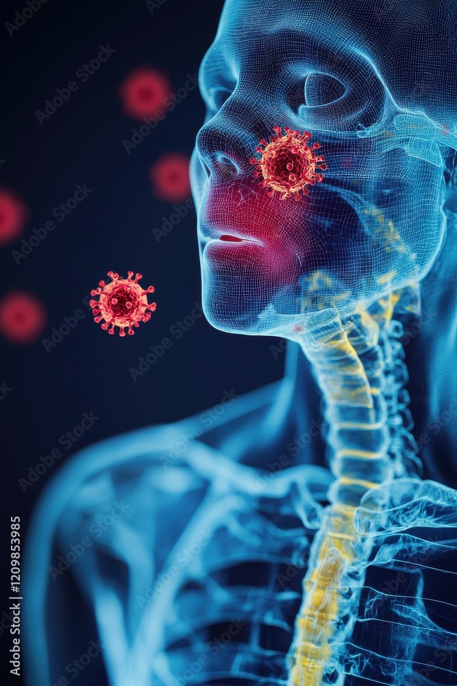 Virus health impacts on human anatomy illustrated scientific insights ...
