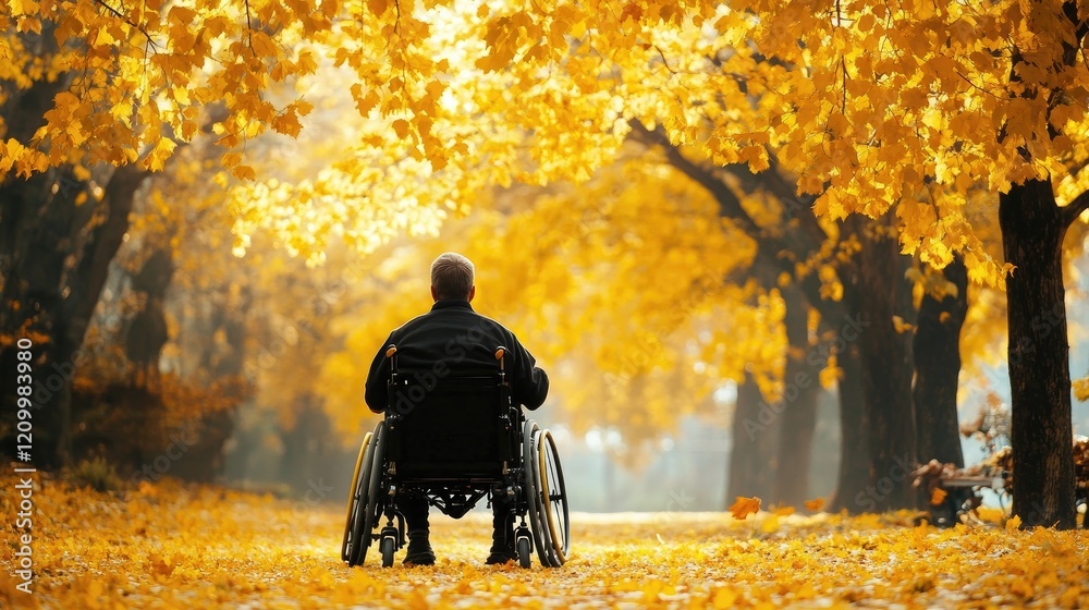 Spina Bifida Awareness Month. Disabled person with spina bifida in the ...