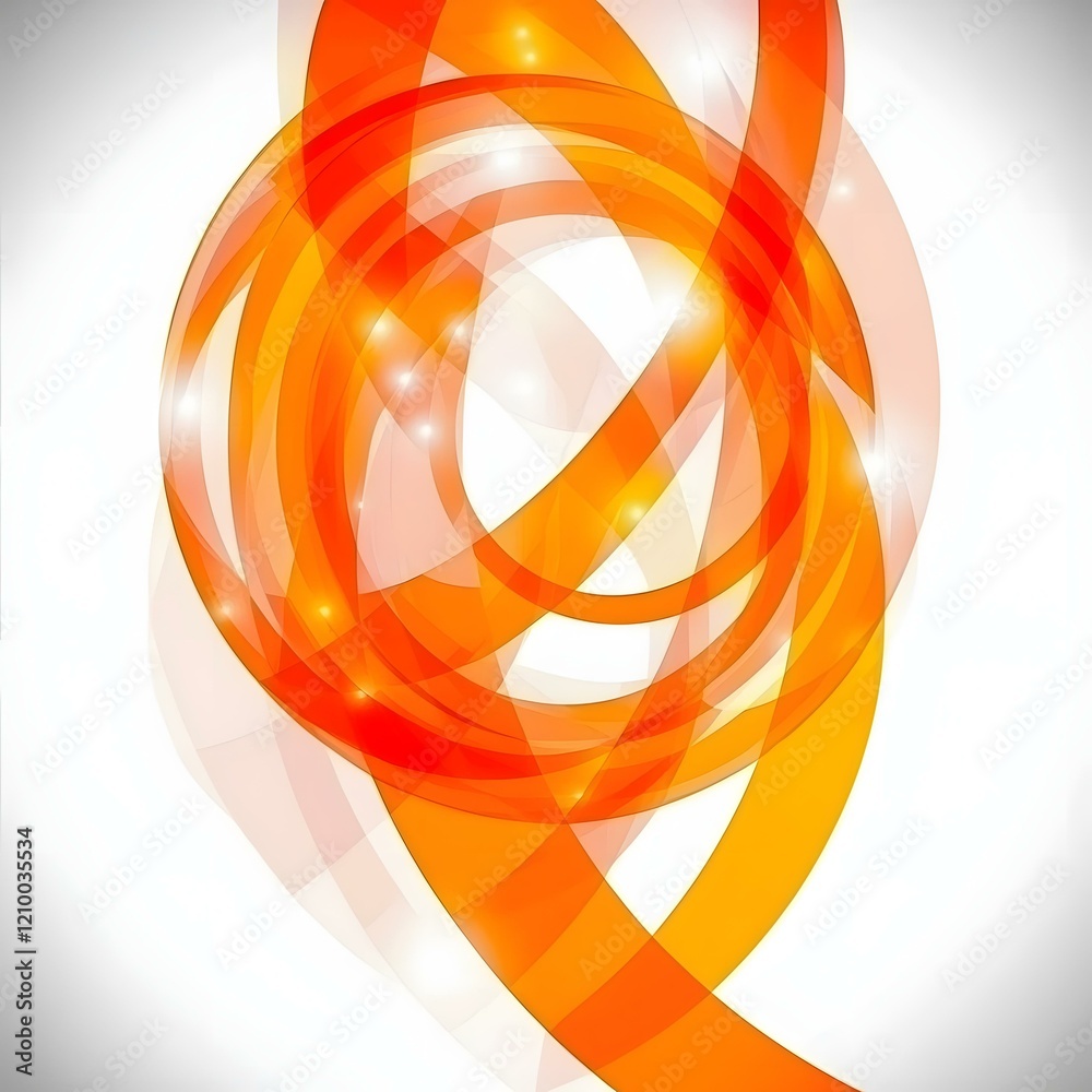 Minimalist orange and white background with overlapping translucent ...