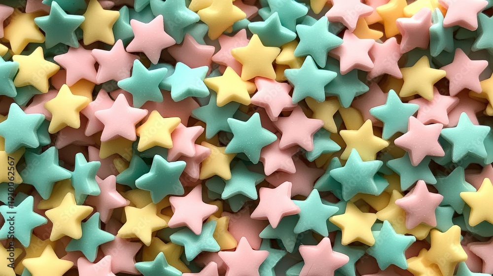 Cute Pastel Star Shapes in Pink, Yellow, and Teal for Creative and Fun ...
