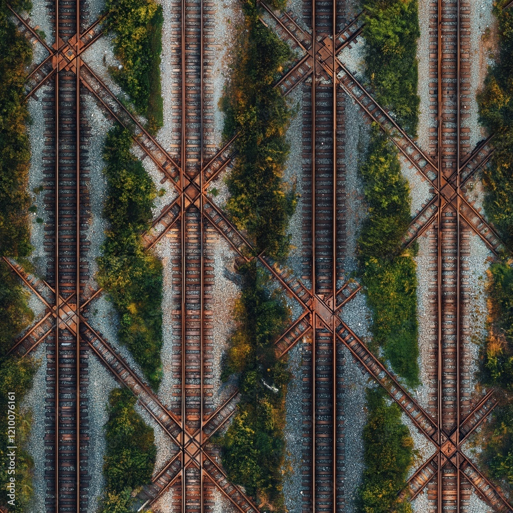 This aerial perspective showcases the complex layout of intersecting ...