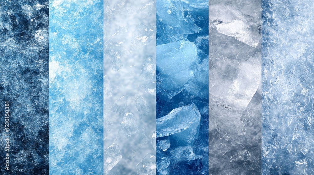 Game textures of ice, snow and water seamless pattern top view. Cartoon ...