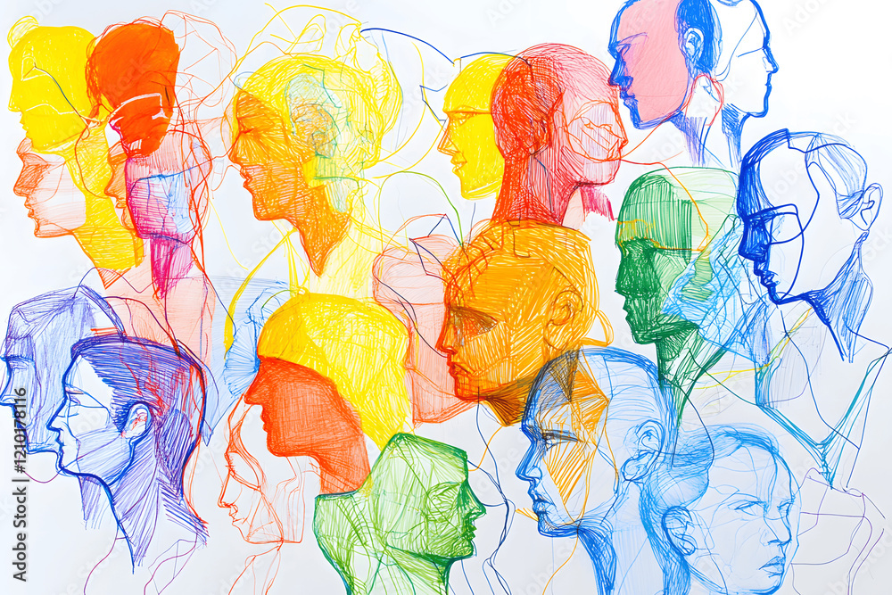 Conceptual art depicting societal issues, focusing on women s roles ...